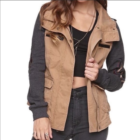 La Hearts | Jackets & Coats | La Hearts Tan Military Utility Jacket ...